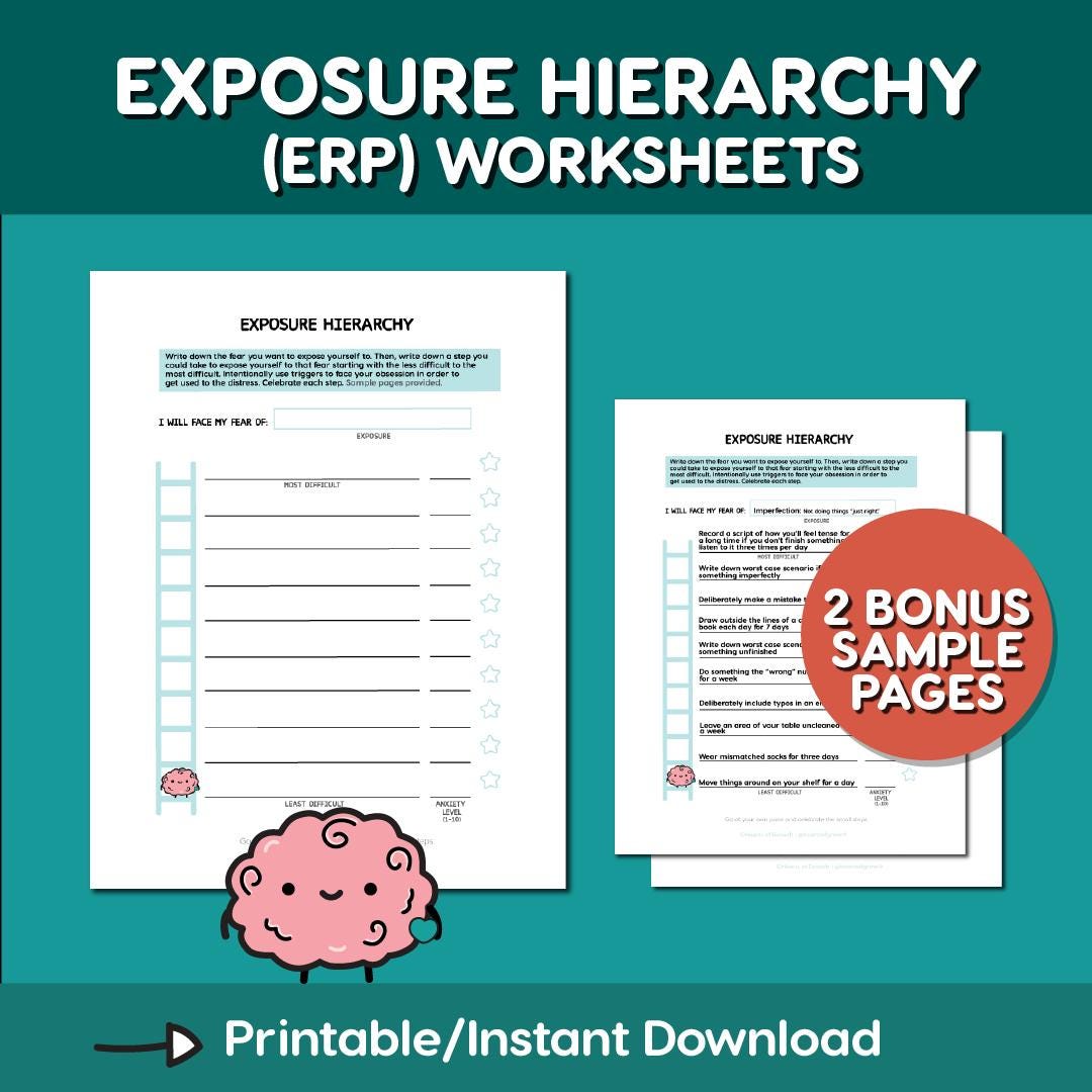 ERP Hierarchy Worksheets | OCD Exposure Therapy (digital Download) - Etsy