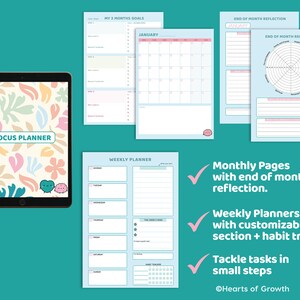 ADHD Digital Planner, Executive Functioning, ADHD Workbook, ADHD ...