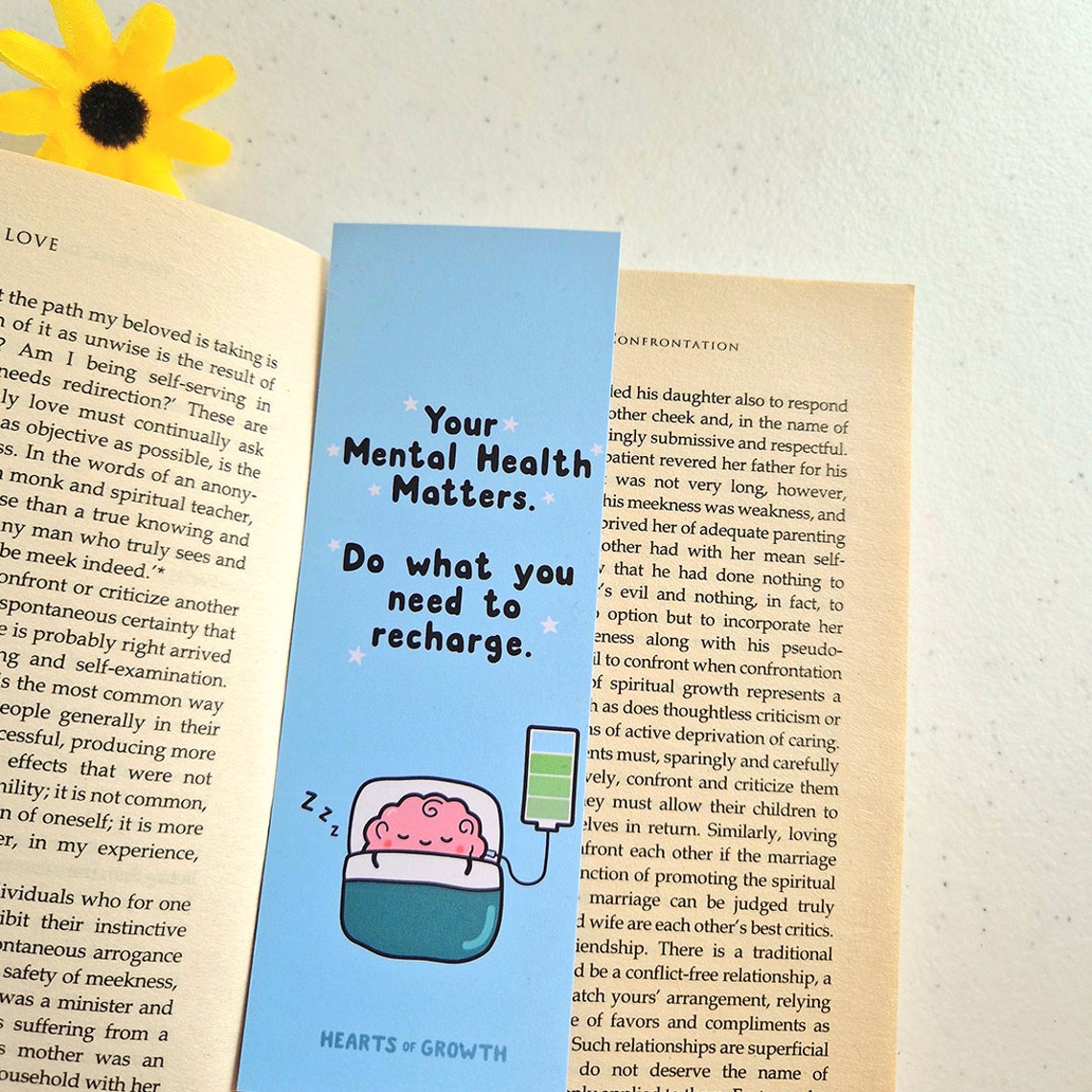 Cute Bookmark Self Care Mental Health Gifts Mental - Etsy UK