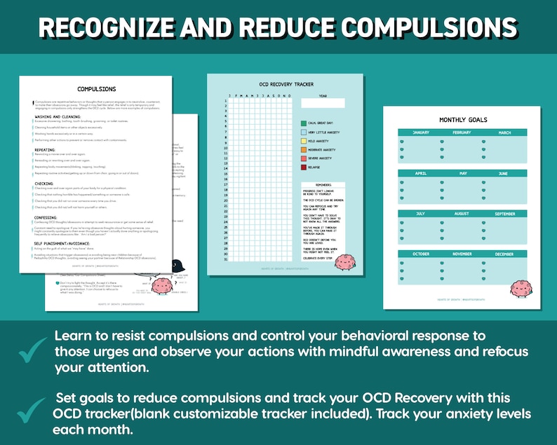 OCD Workbook OCD Awareness Thought Journal ERP Therapy - Etsy UK