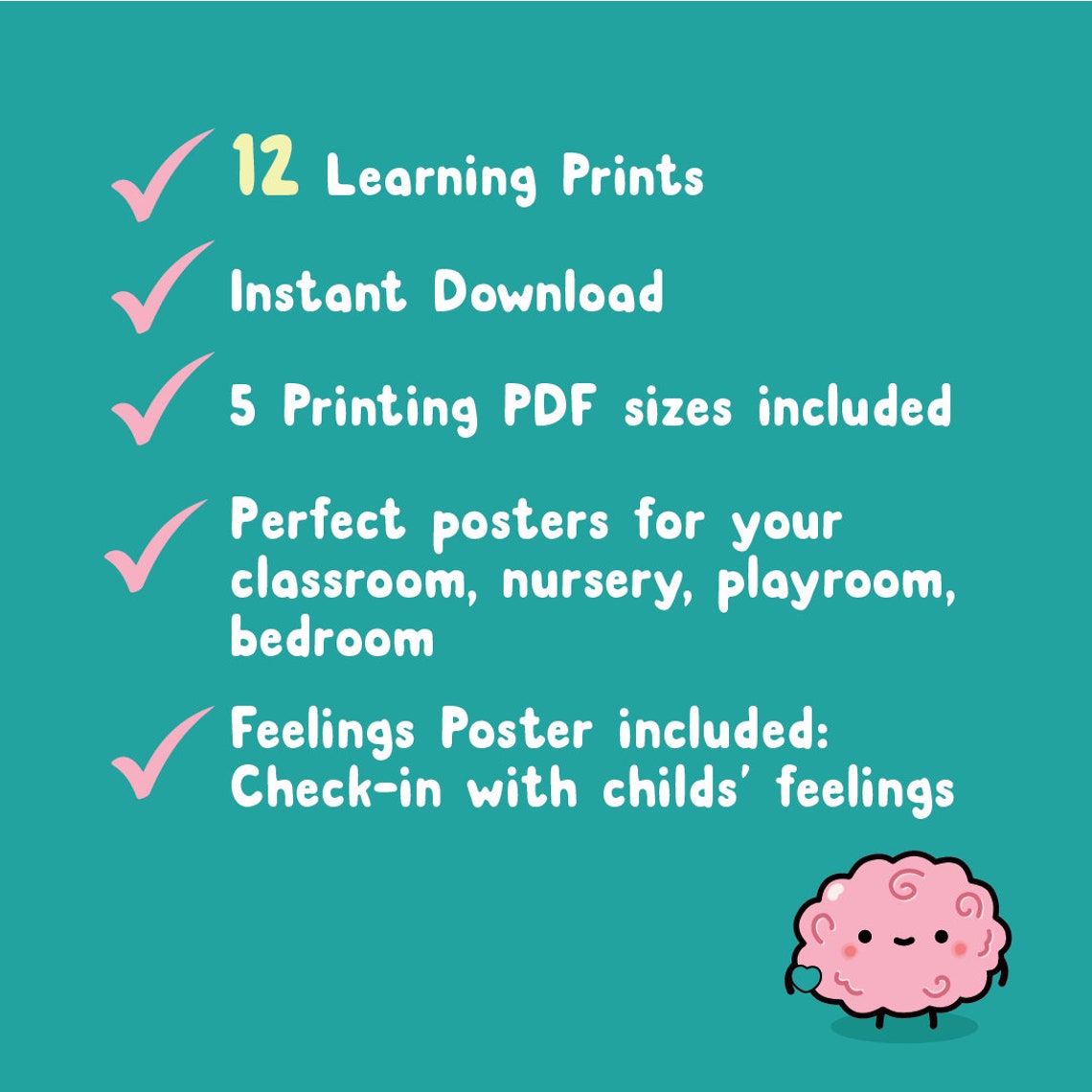 Educational Posters, Set of 12 Learning Prints, Homeschool Prints ...