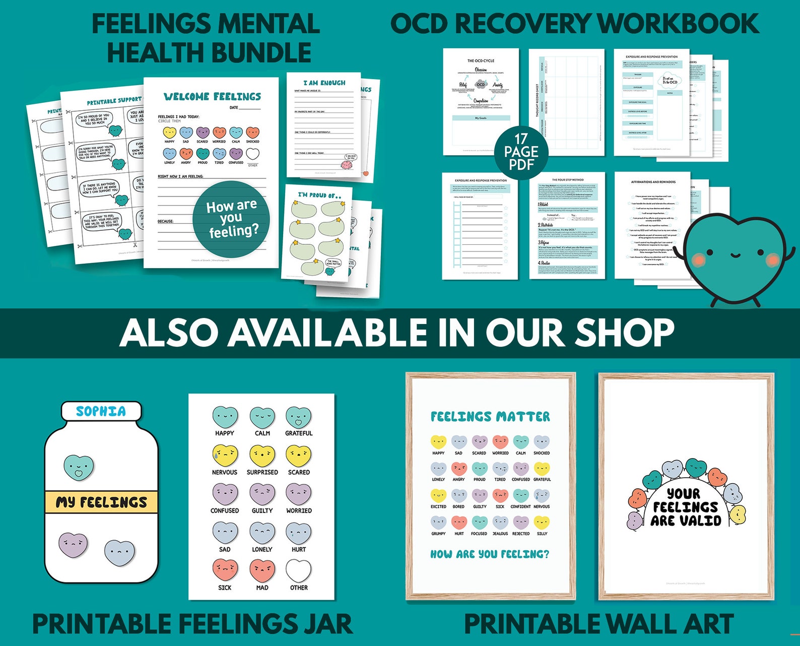 Mental Health Matters Printable, Mental Health Poster, Feelings Matter ...