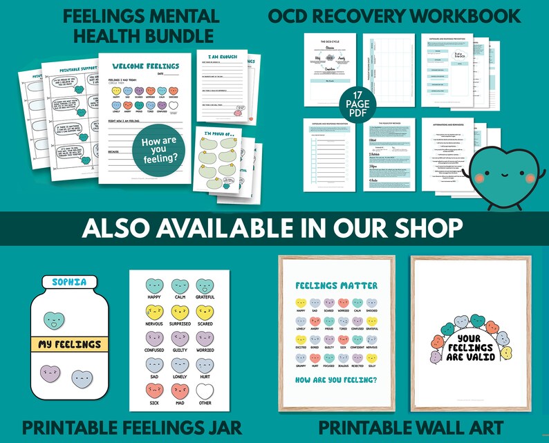 Mental Health Matters Printable, Mental Health Poster, Feelings Matter ...