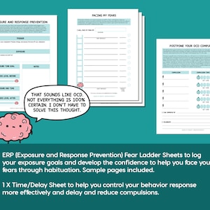 OCD Workbook | OCD Awareness | Thought Journal | ERP Therapy Worksheets ...