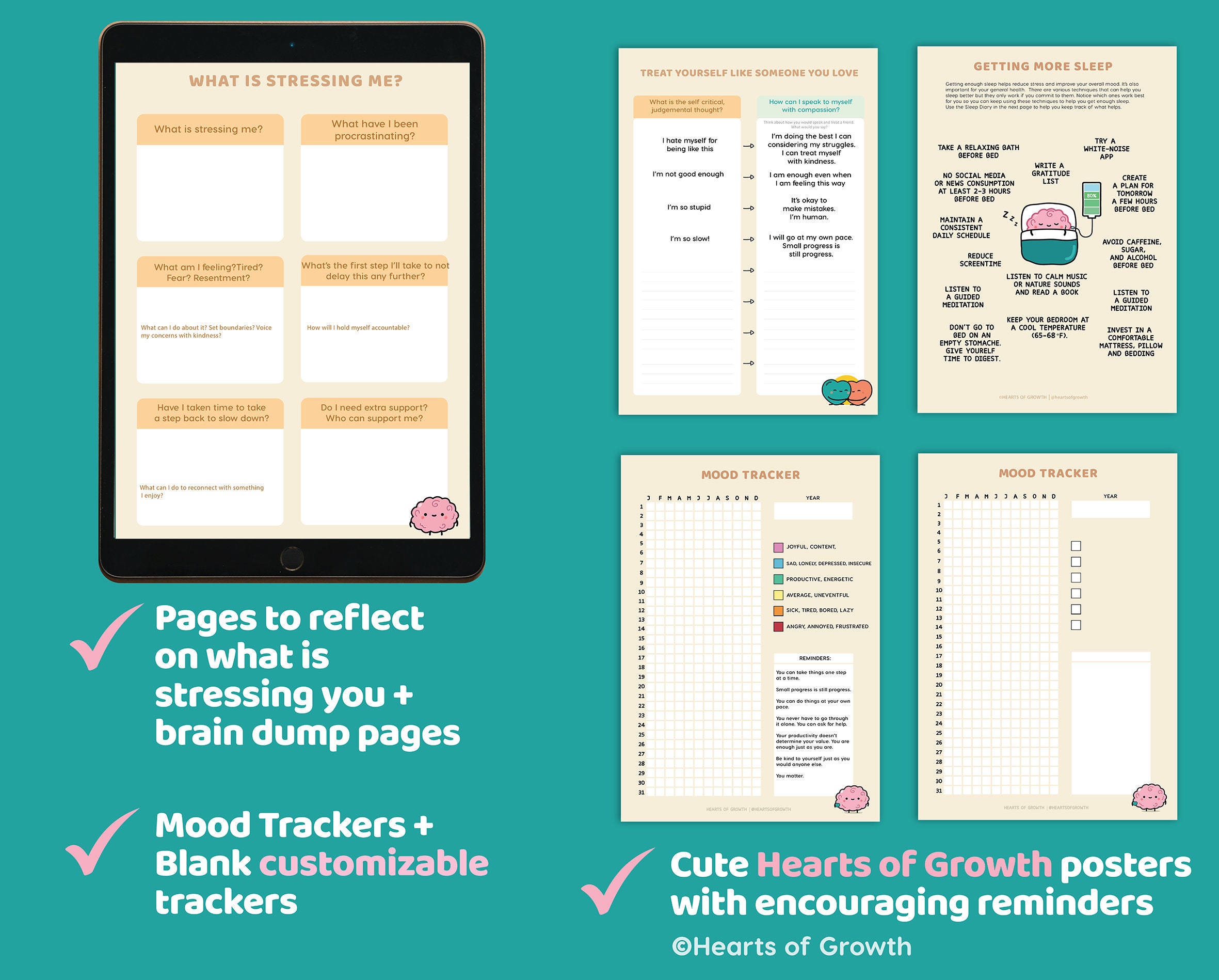 ADHD Digital Planner, Executive Functioning, ADHD Workbook, ADHD ...