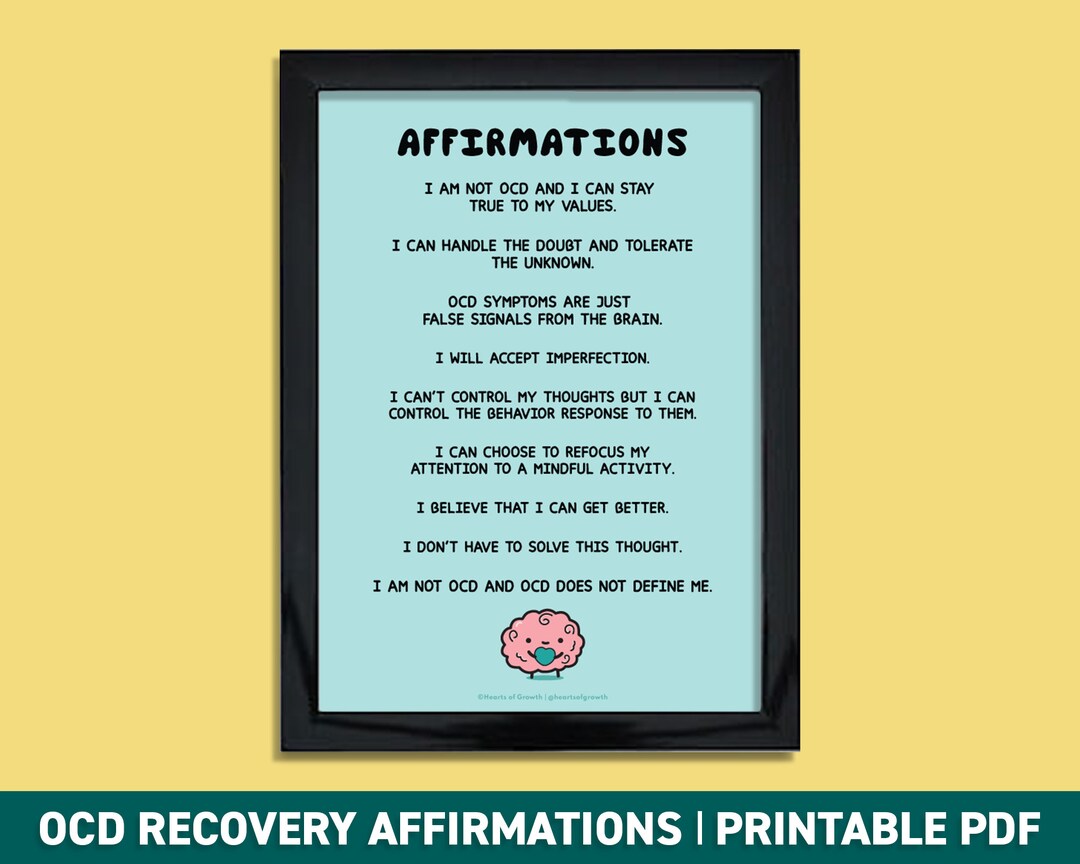 OCD Recovery Reminders Printable Affirmations OCD Awareness - Etsy