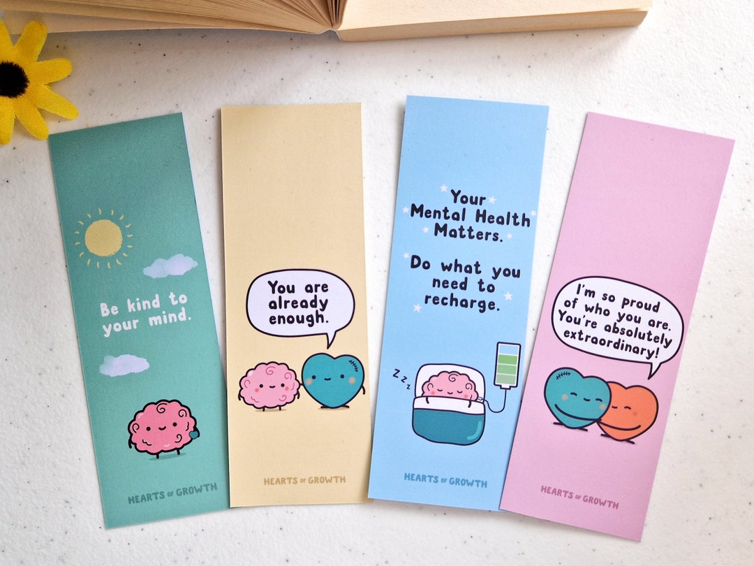 Cute Bookmark | Self Care | Mental Health Gifts | Mental Health Matters ...