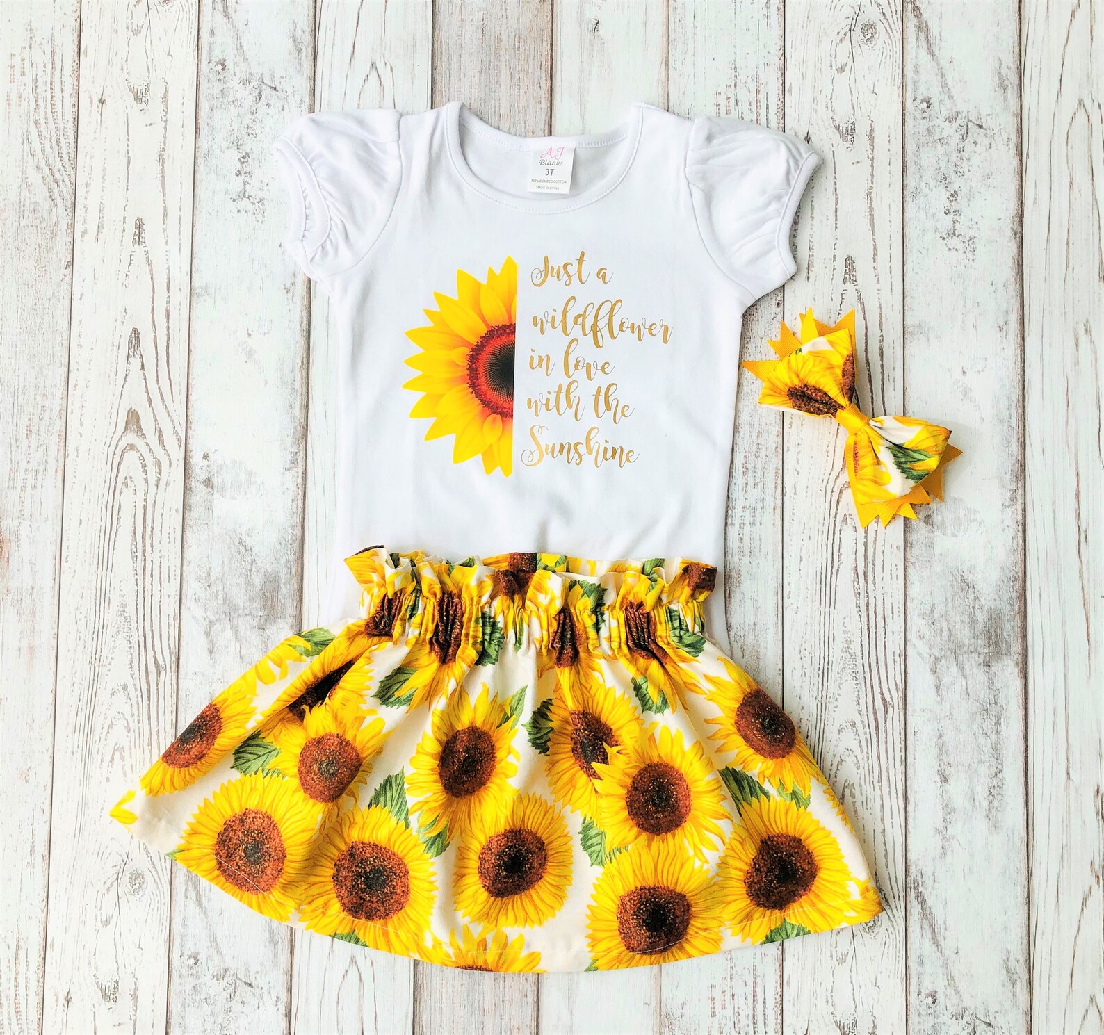 Sunflower Girl Outfit Sunflower Theme Baby Sunflower outfit | Etsy