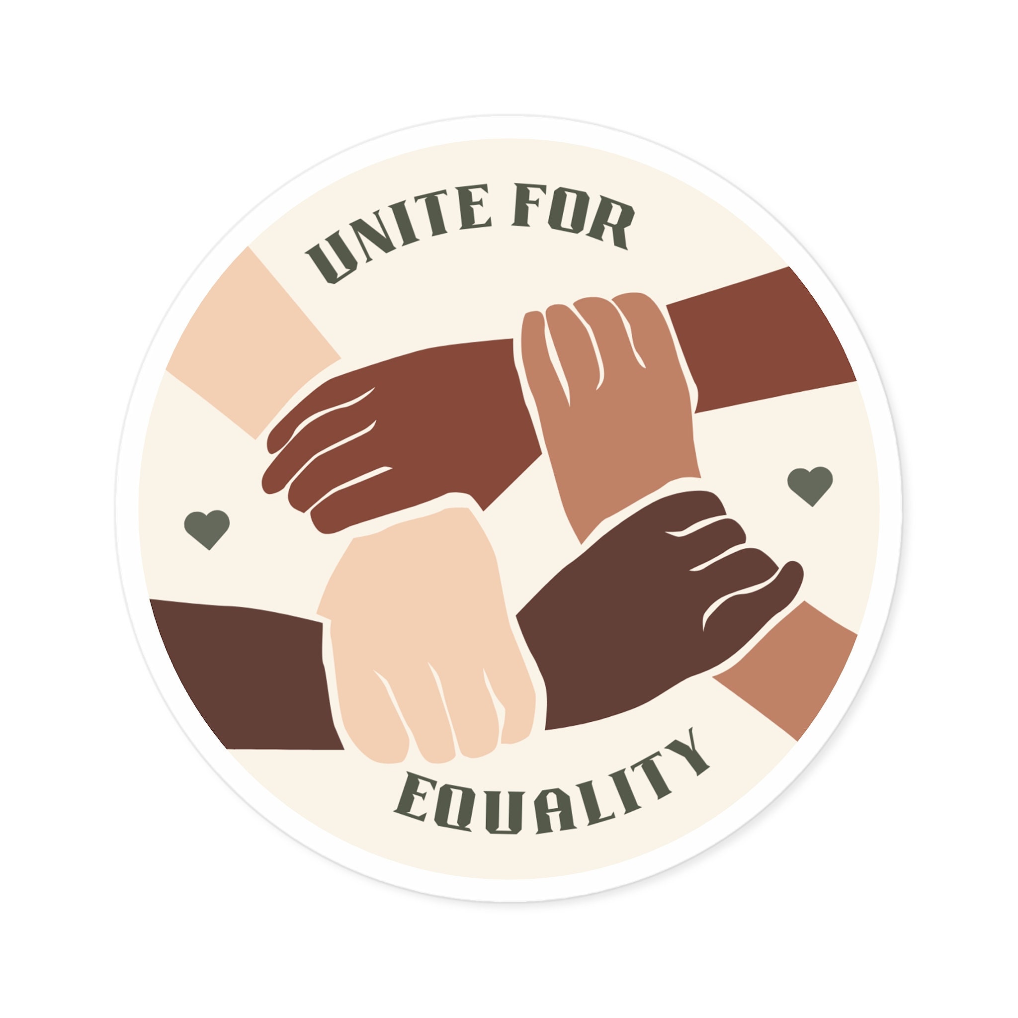 Unity for Equality Round Stickers, Indooroutdoor Black Lives Matter ...