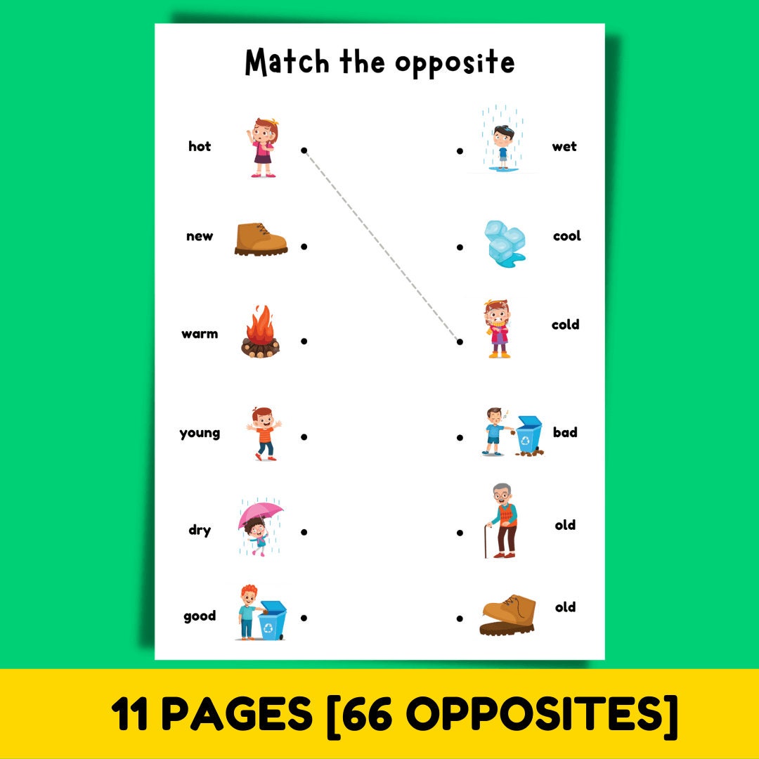 Opposites Worksheets