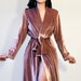 Satin Lined Luxury Velvet Robe, Boudoir Robe, Velvet Duster, House Robe ...