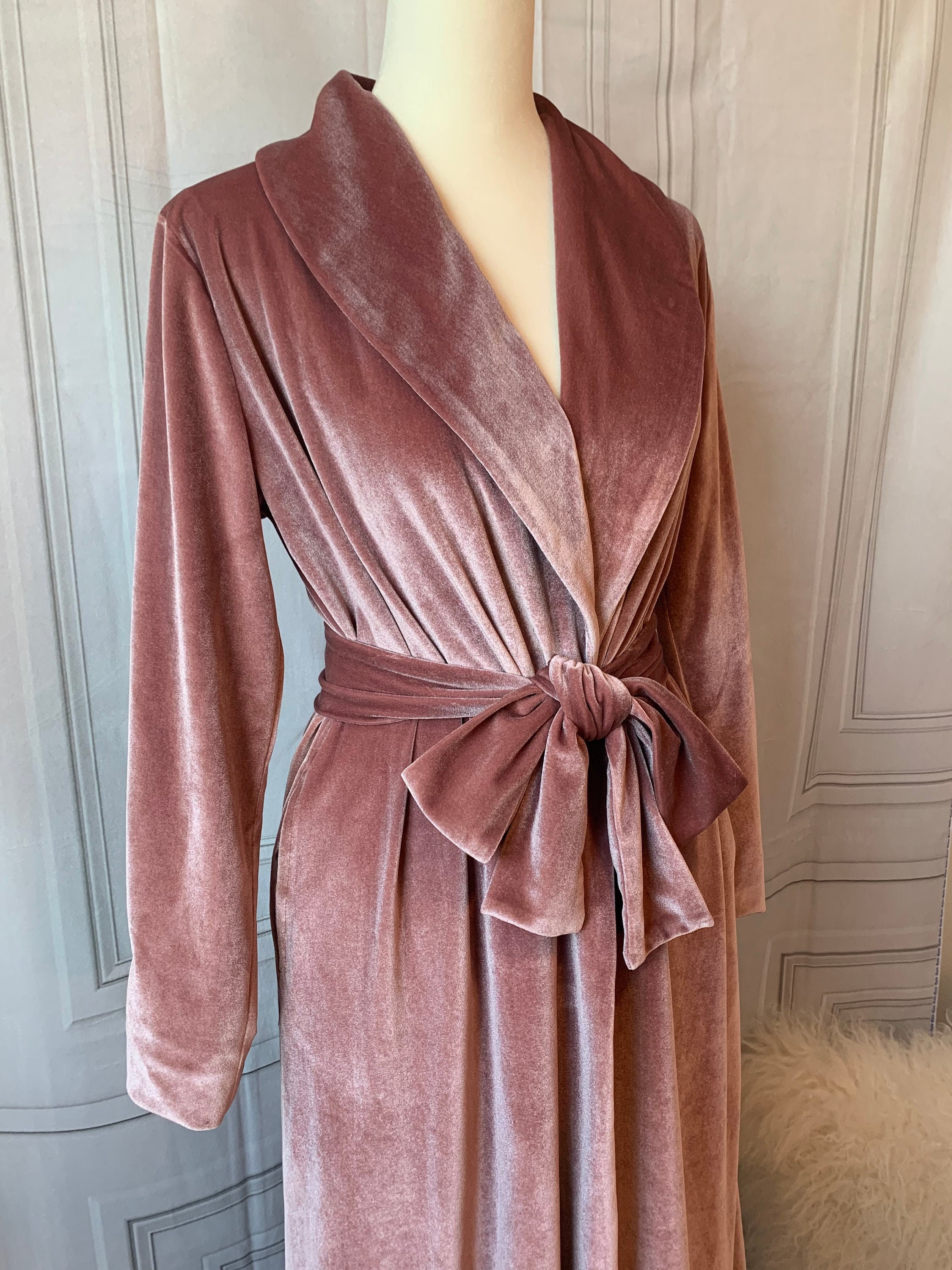 Satin Lined Luxury Velvet Robe Boudoir Robe Velvet Duster - Etsy