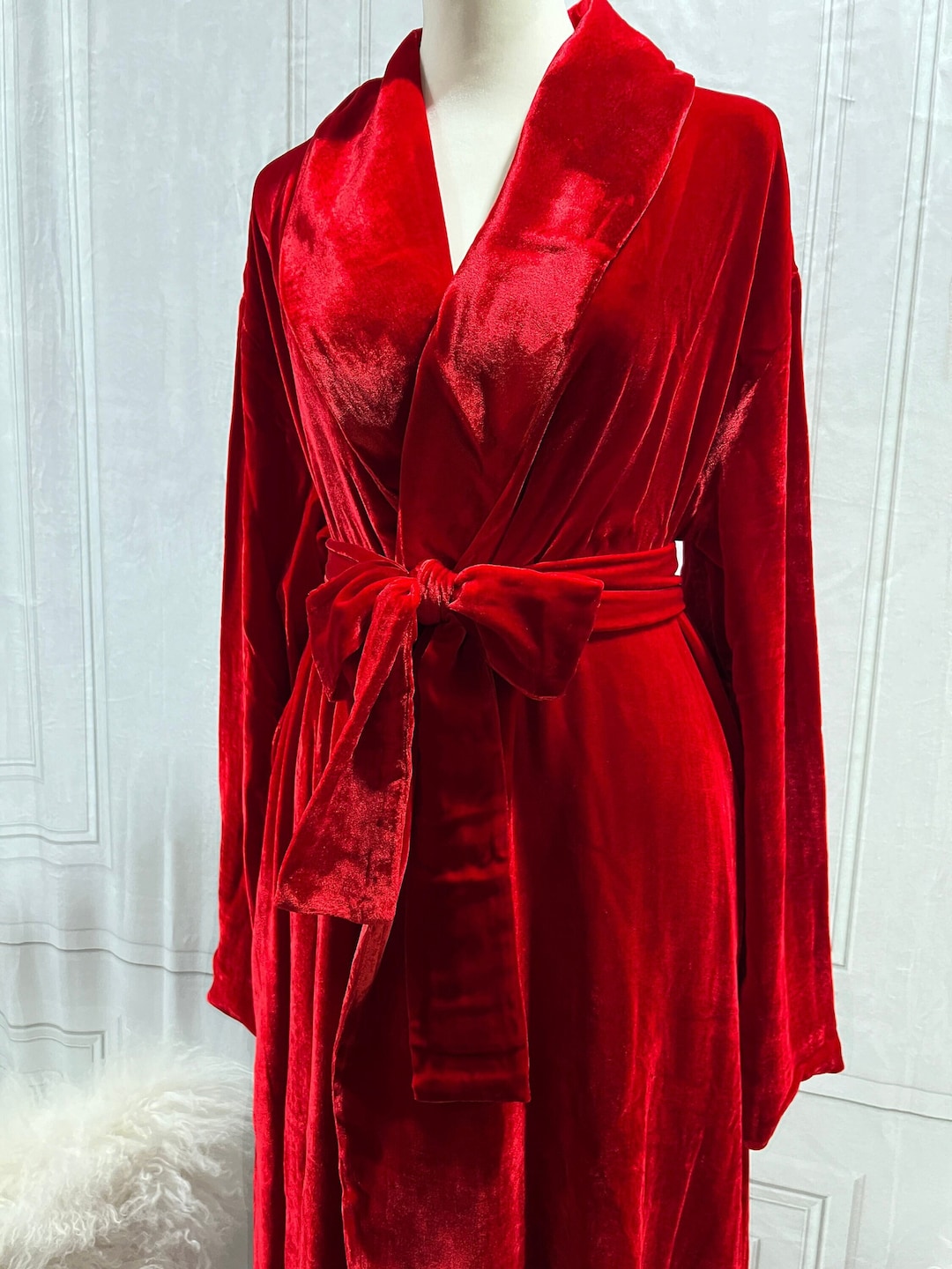 Silk Lined Ultra-luxury Silk Velvet Robe, Boudoir Robe, Velvet Duster ...