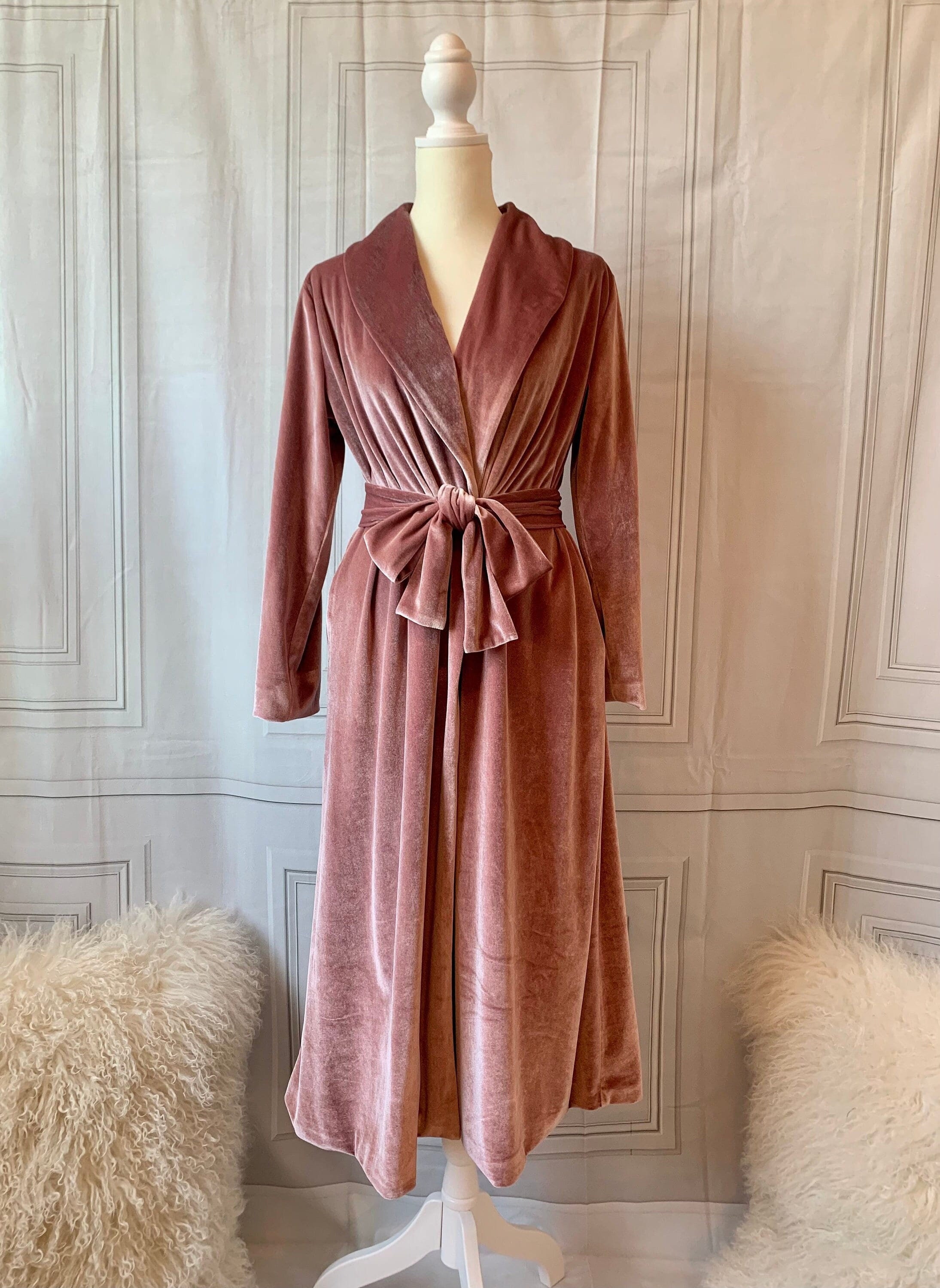 Satin Lined Luxury Velvet Robe Boudoir Robe Velvet Duster - Etsy