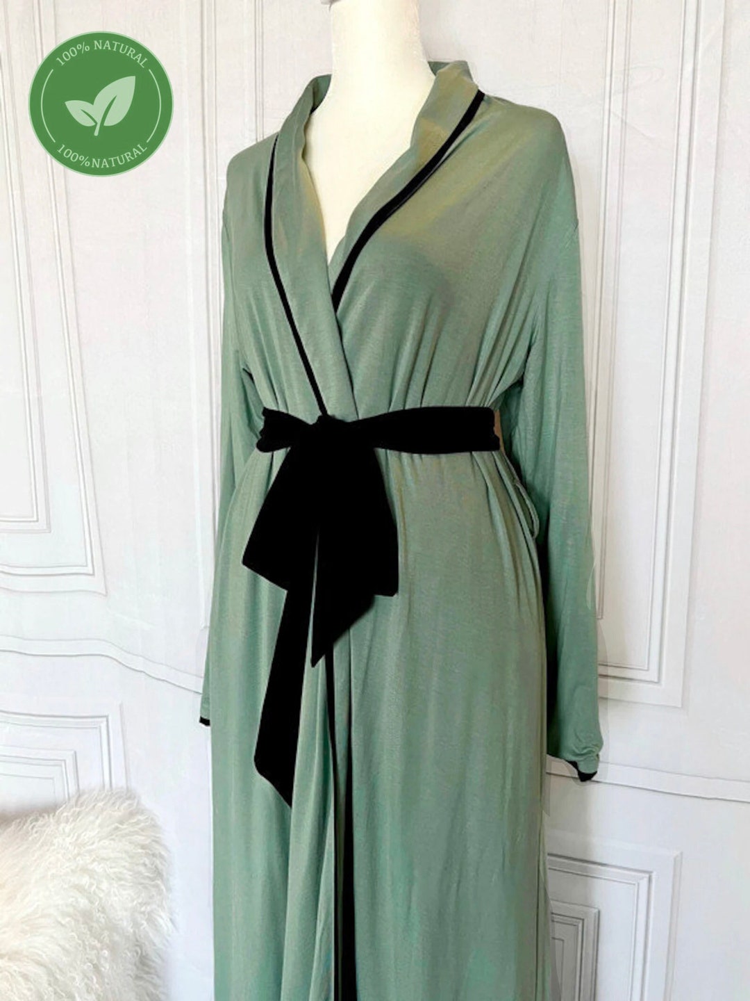 100% Natural Eco Luxury Robe, Boudoir Robe, House Robe, Comfy Robe ...