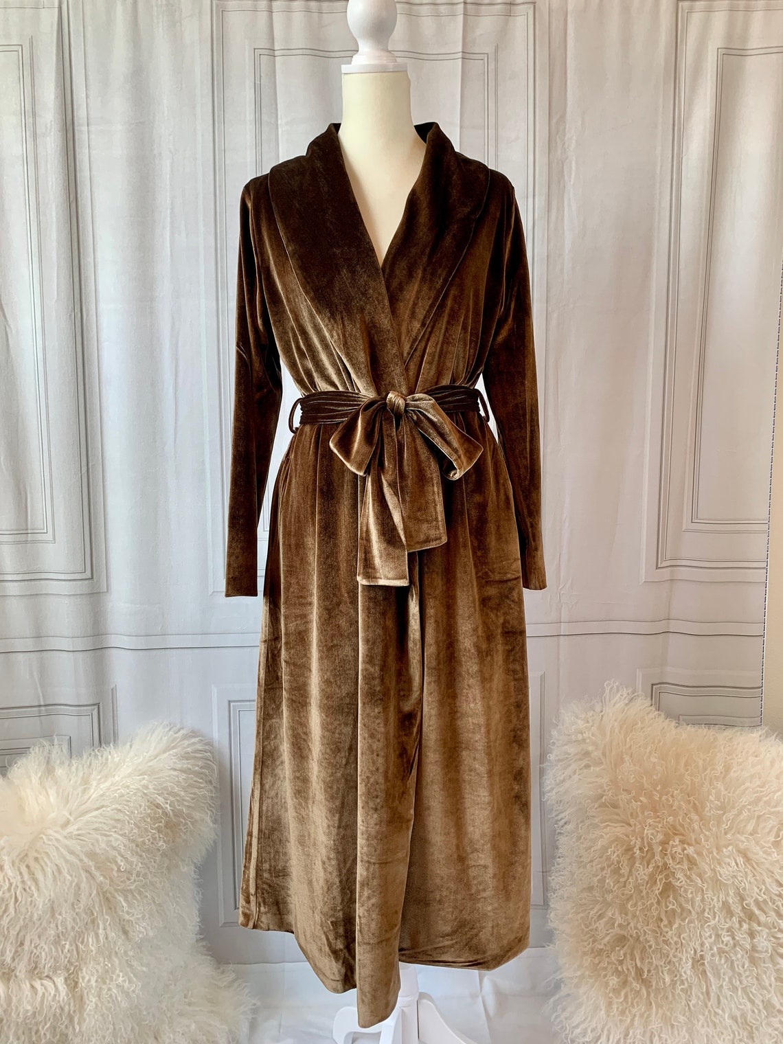 Satin Lined Luxury Velvet Robe Boudoir Robe Velvet Duster - Etsy