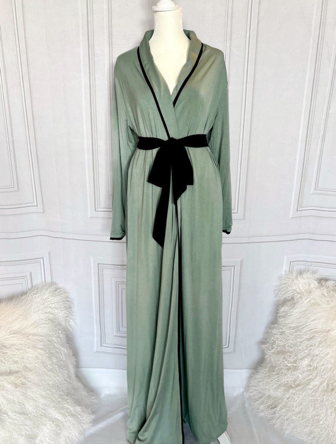 100% Natural Eco Luxury Robe, Boudoir Robe, House Robe, Comfy Robe ...