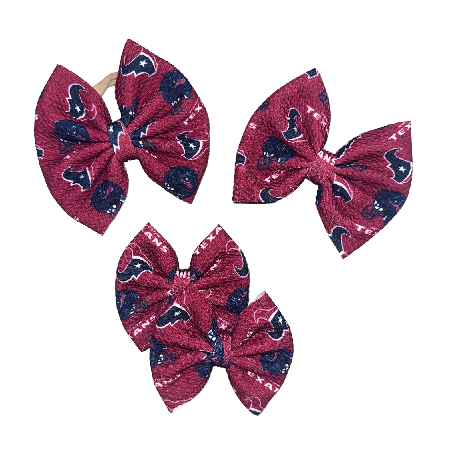Houston Texans Inspired - Bow on Nylon | Bow on Clip | Piggies ...