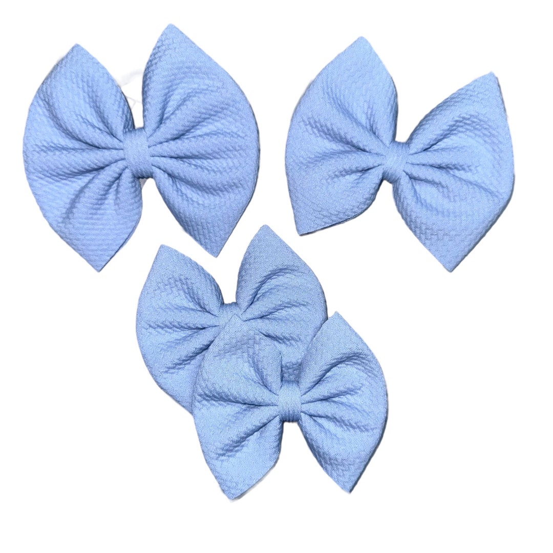 Baby Blue - Bow on Nylon | Bow on Clip | Piggies | Newborn Bow | Baby ...