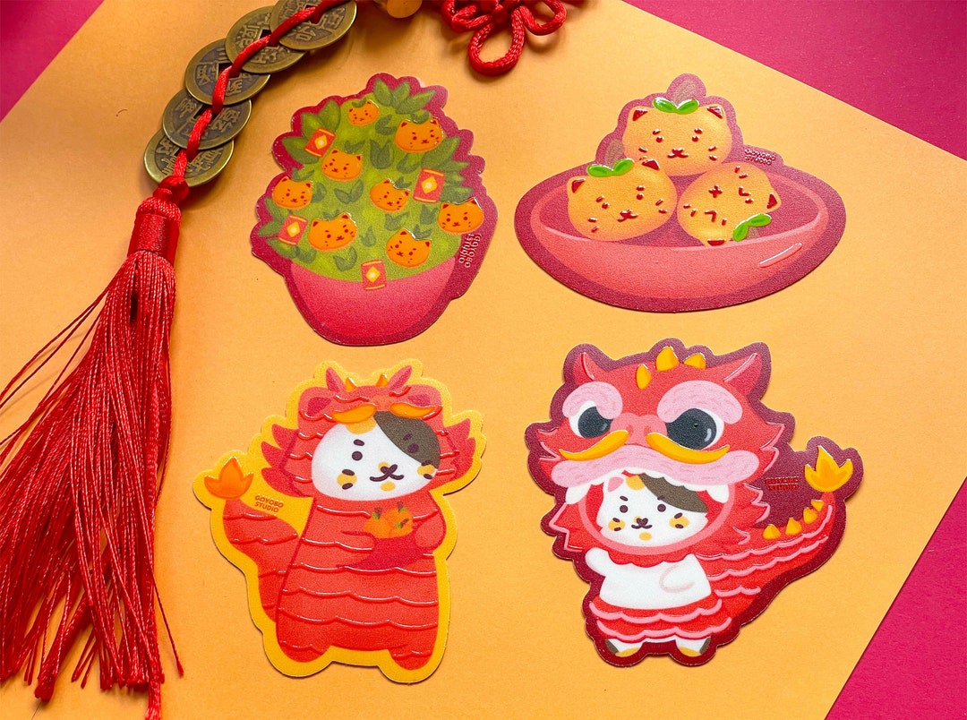 Year of the Dragon Stickers UV Raised Spot Waterproof - Etsy