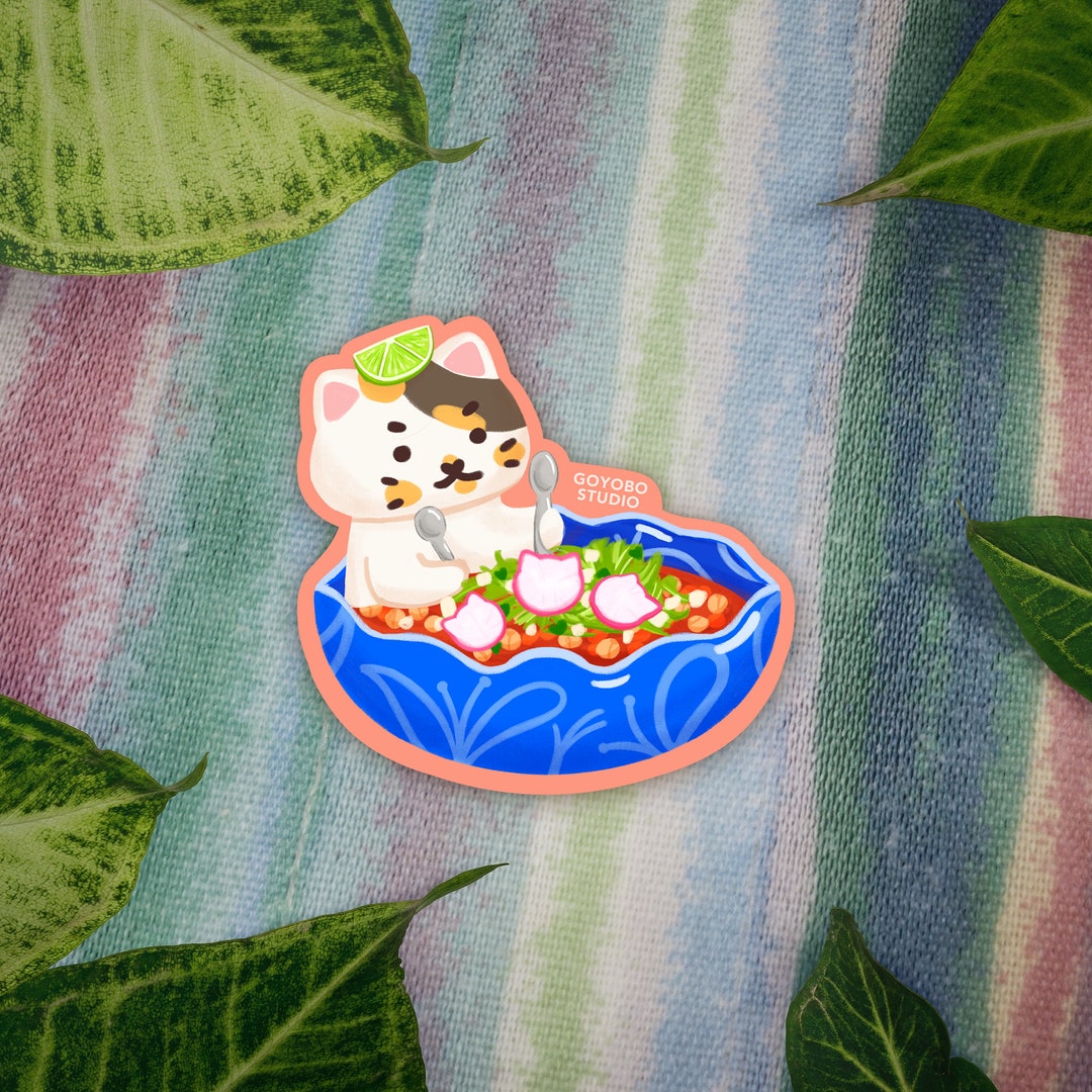 Cat Stickers Waterproof Pozole Cat - Etsy