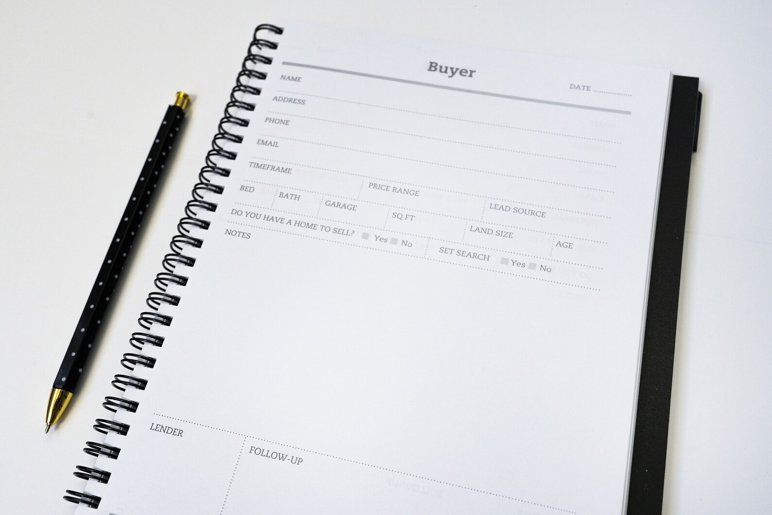 Real Estate Client Management Planner - Etsy