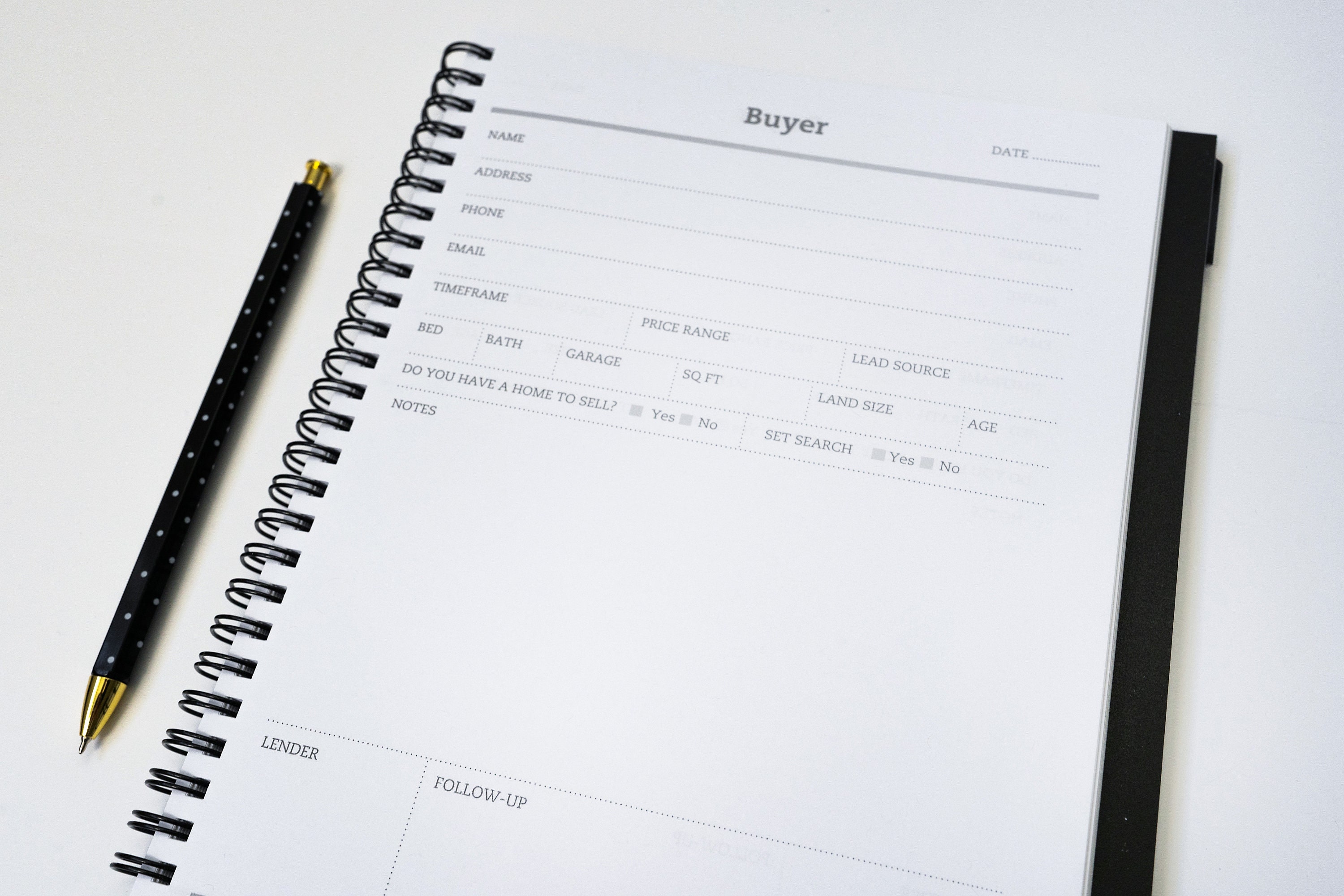 Real Estate Client Management Planner - Etsy