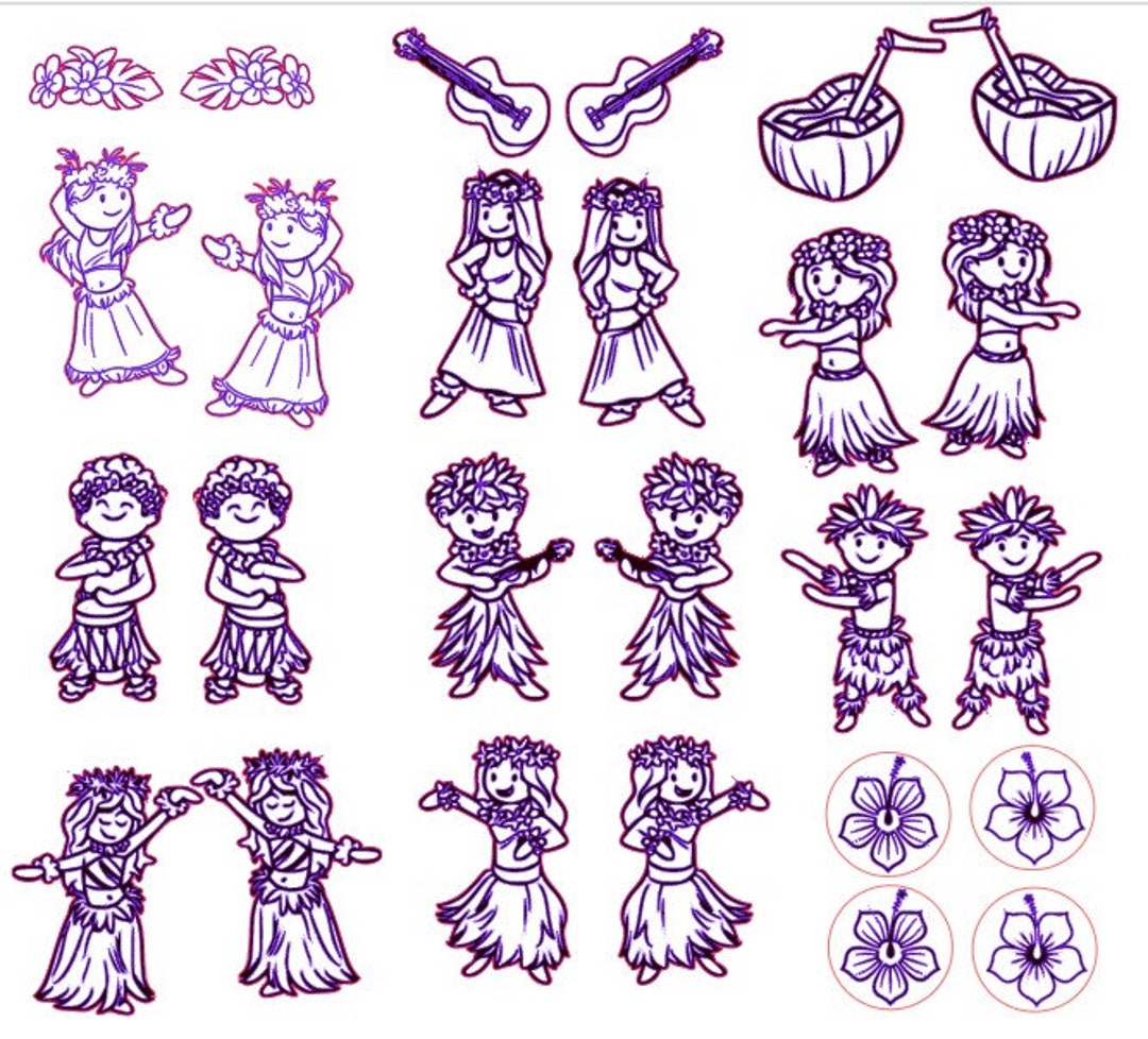 Hula Themed * Luau Hawaiian * SVG Earring File * Stud Post Earring ...