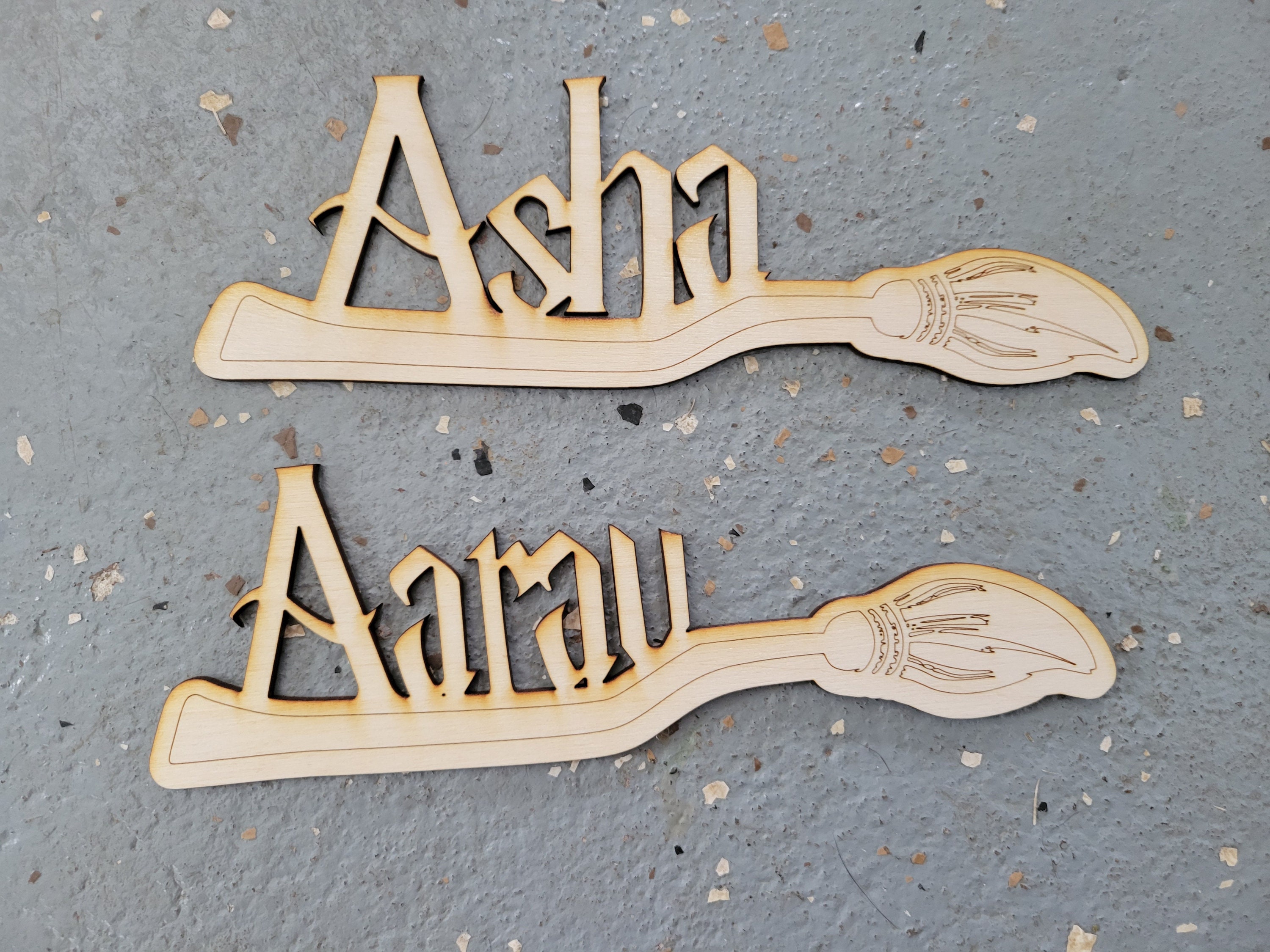 Wizard Broom With Name Wall Decor Customizable - Etsy