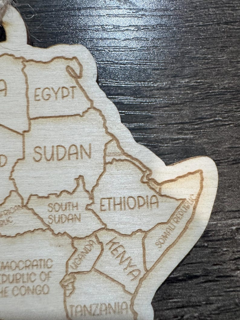 Africa Travel Ornament * Color Your Own Vacation Keepsake - Etsy