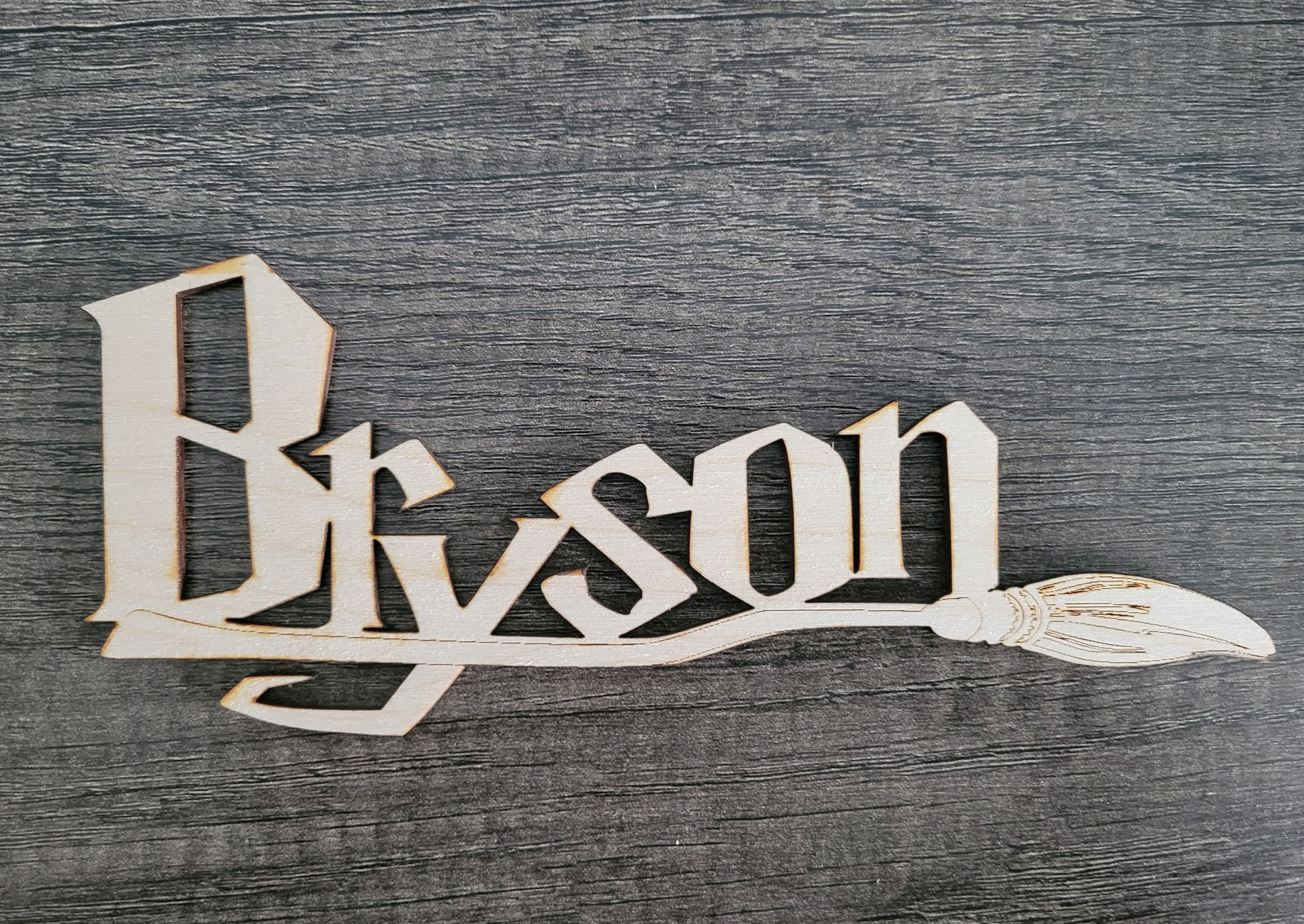 Wizard Broom With Name Wall Decor Customizable - Etsy