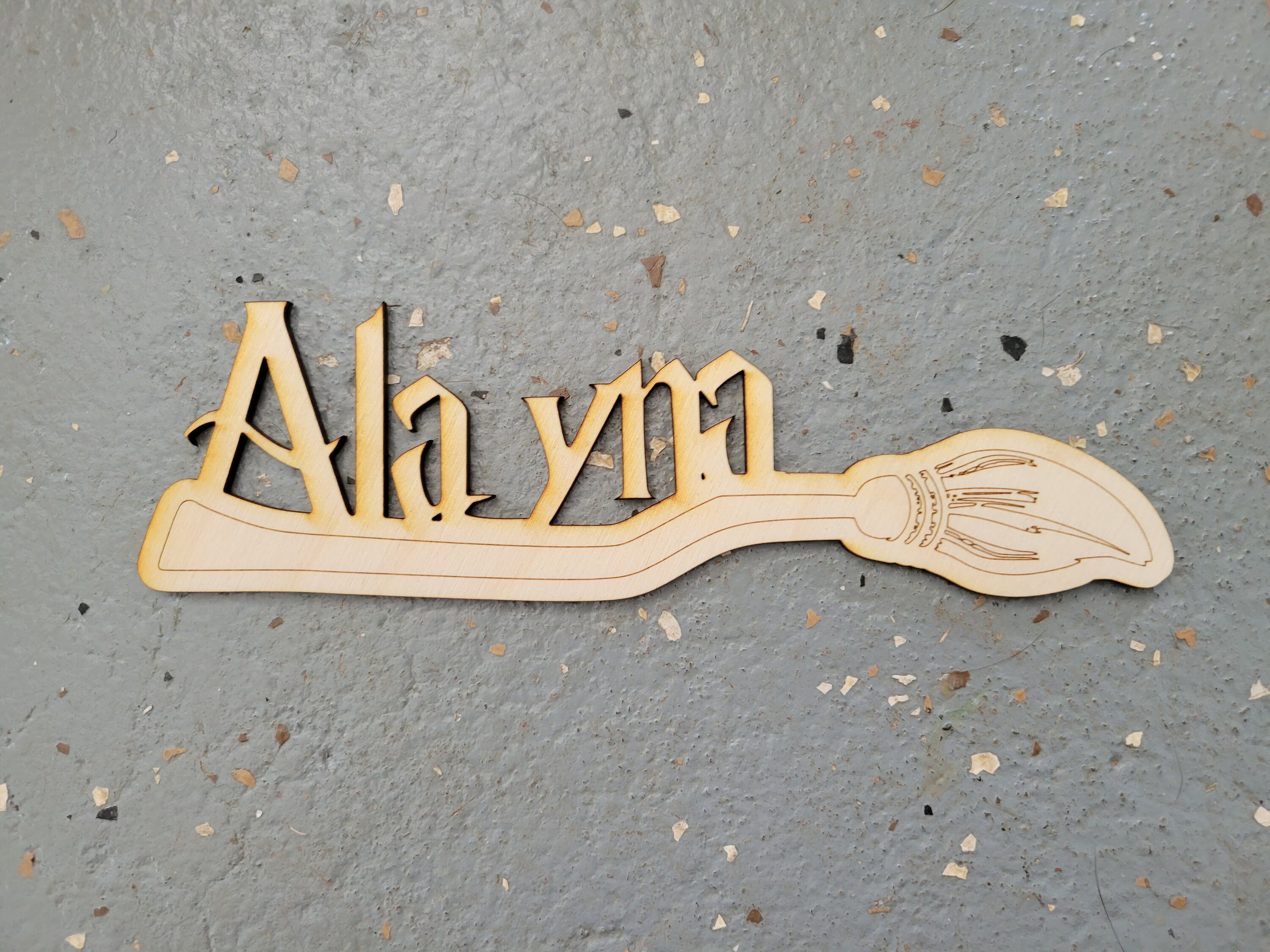 Wizard Broom With Name Wall Decor Customizable - Etsy
