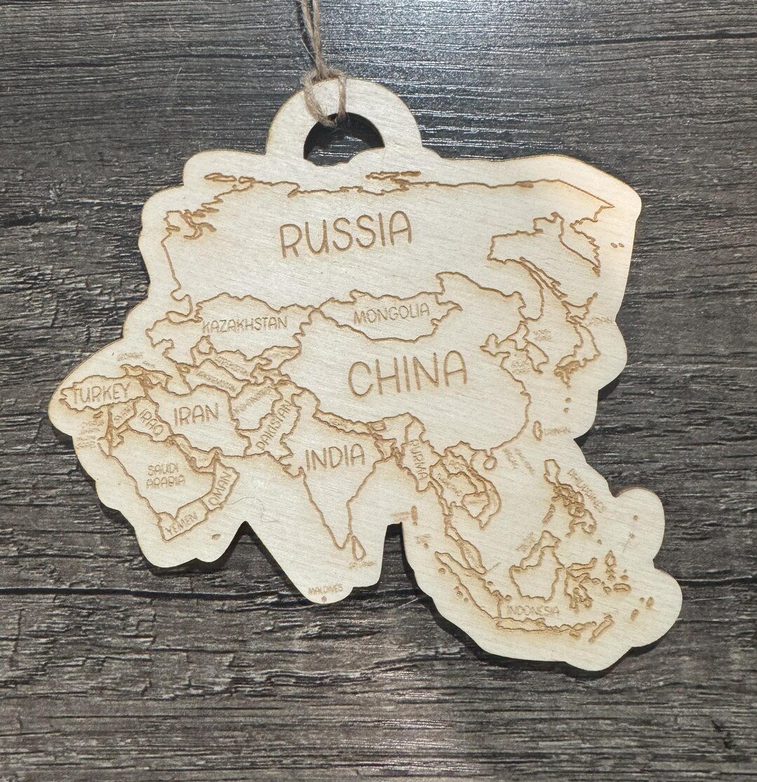 Asia Travel Map Digital File - SVG File Only - Etsy