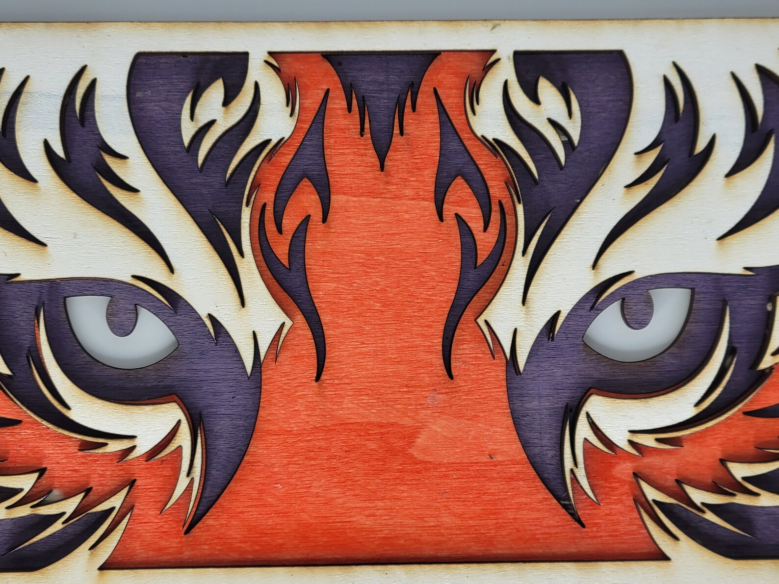 Tiger Eyes Wall Hanging Bengals College Mascot Animal | Etsy