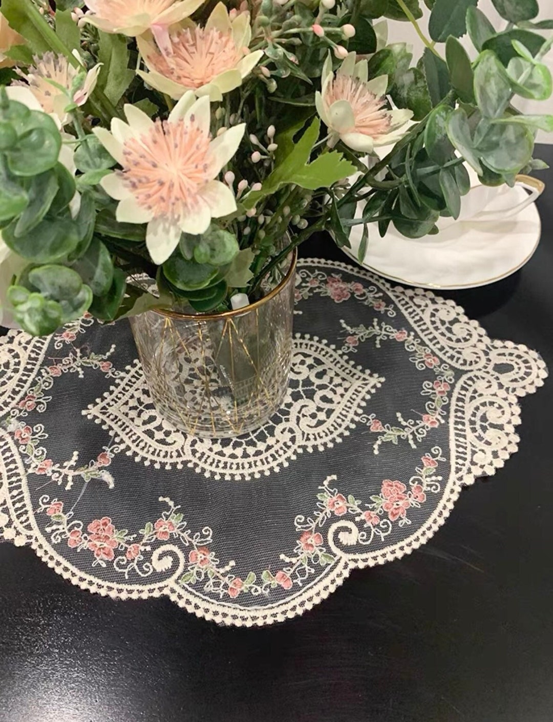 Beautiful Doily, Small Doily, Embroidery Doily, Home Decor, Oval Doily ...