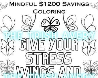 Savings/sinking Funds Tracker Page - Mindfulness Coloring 1200.00 ...
