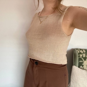 Knitting Pattern // ROWAN TOP // Crop Top - Etsy