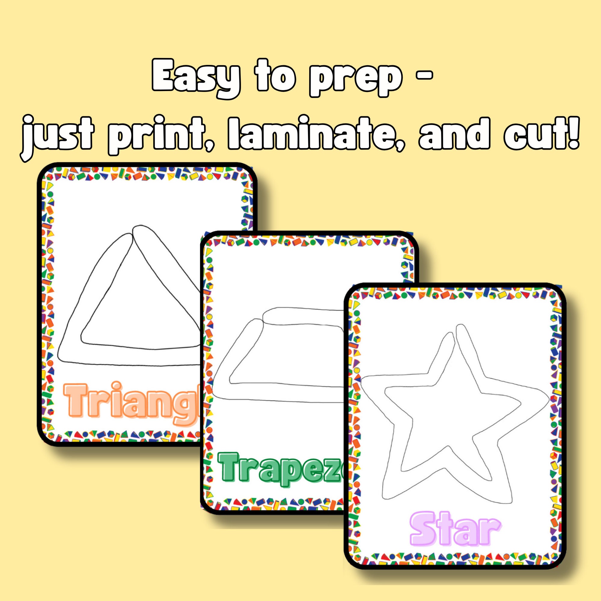 Shapes Play Dough Mat Math Center Hands on Activity - Etsy