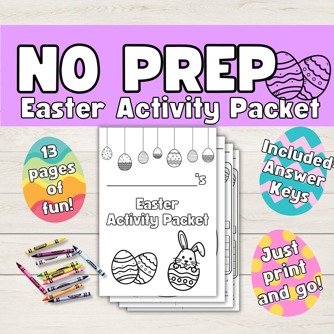NO PREP Easter Activity Packet Early Finisher Puzzle Fun - Etsy