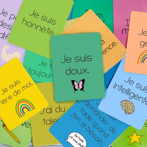 60 Positive Affirmation Cards for Kids Motivational Cards - Etsy