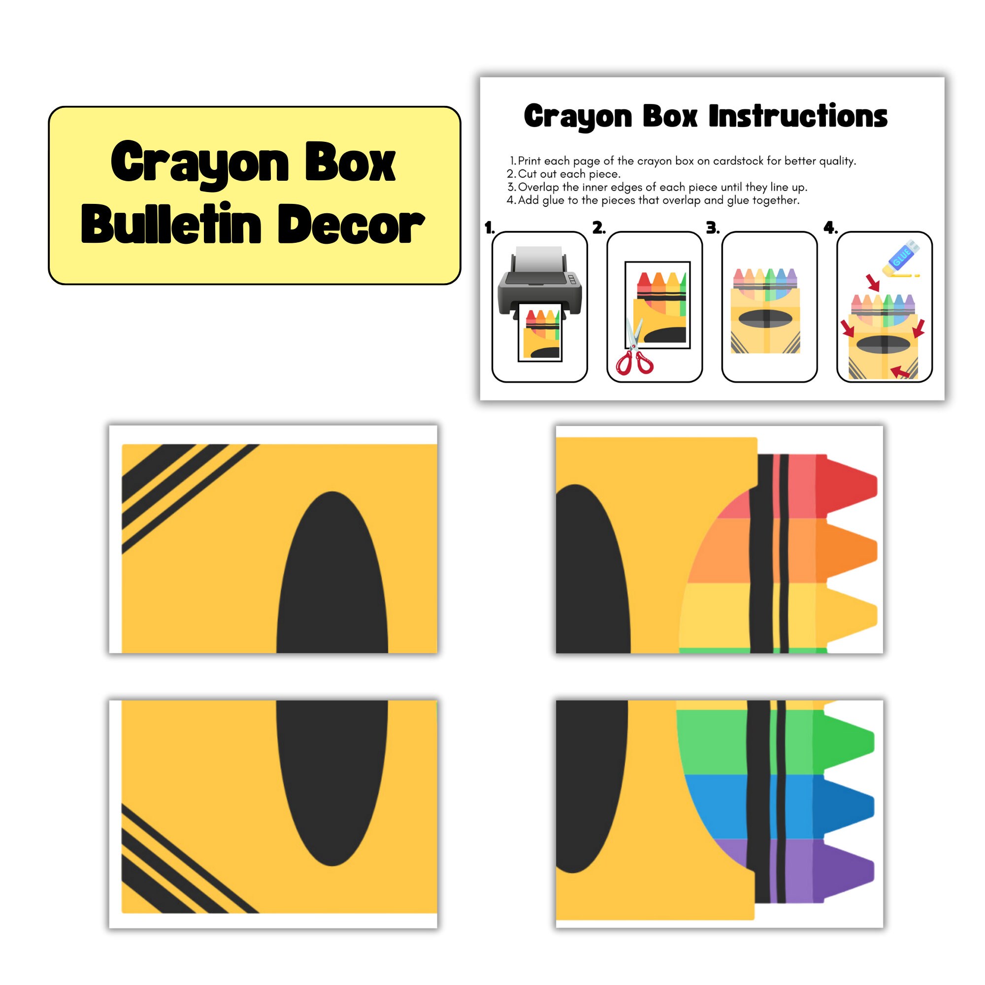 Bright Bunch Bulletin Board Kit | Name Labels | Crayon | Back to School ...