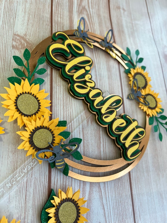 Sunflower Cake Topper - Etsy