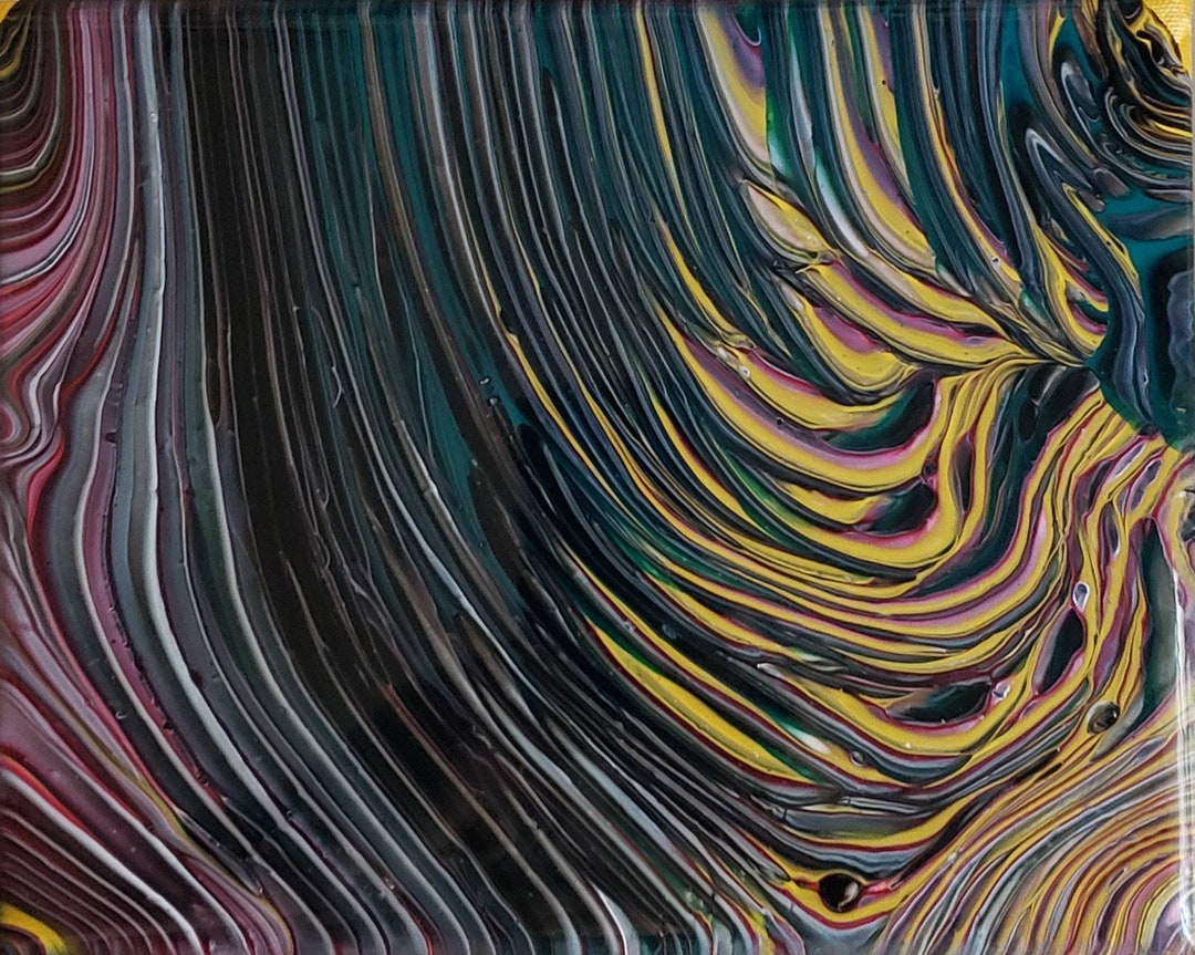 Original Abstract Acrylic Pour Fluid Art - Etsy