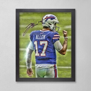 Josh Allen Buffalo Bills Poster Art Autographed NFL 4x6, 5x7, 8x10 ...