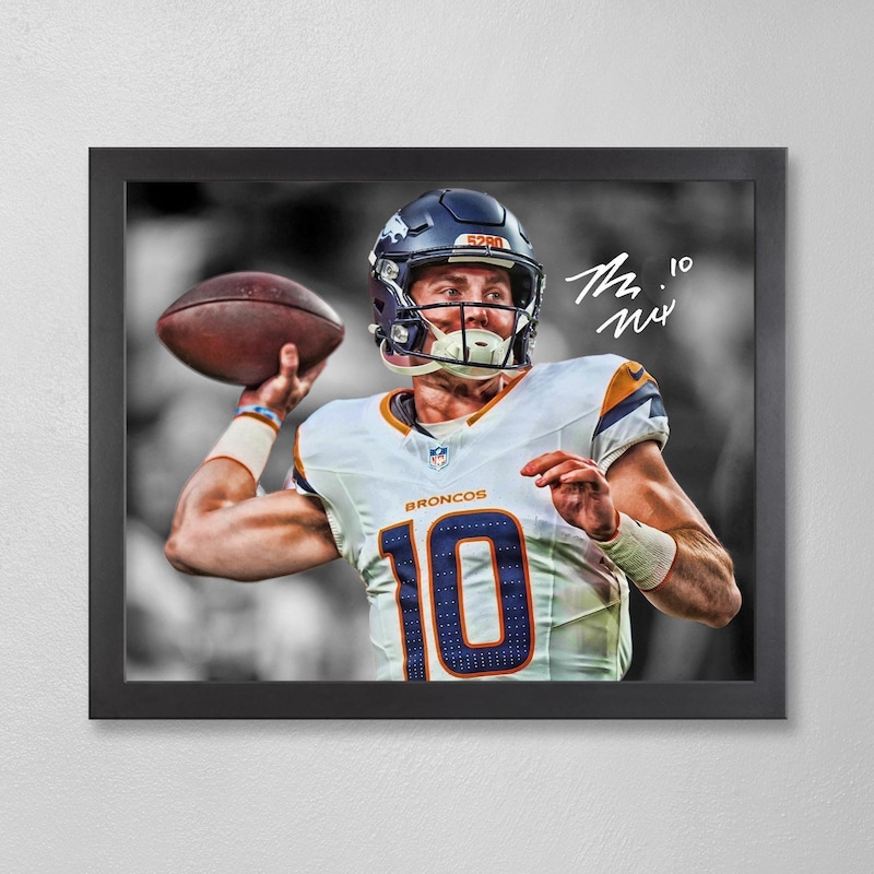Bo Nix Autograph Broncos - Etsy