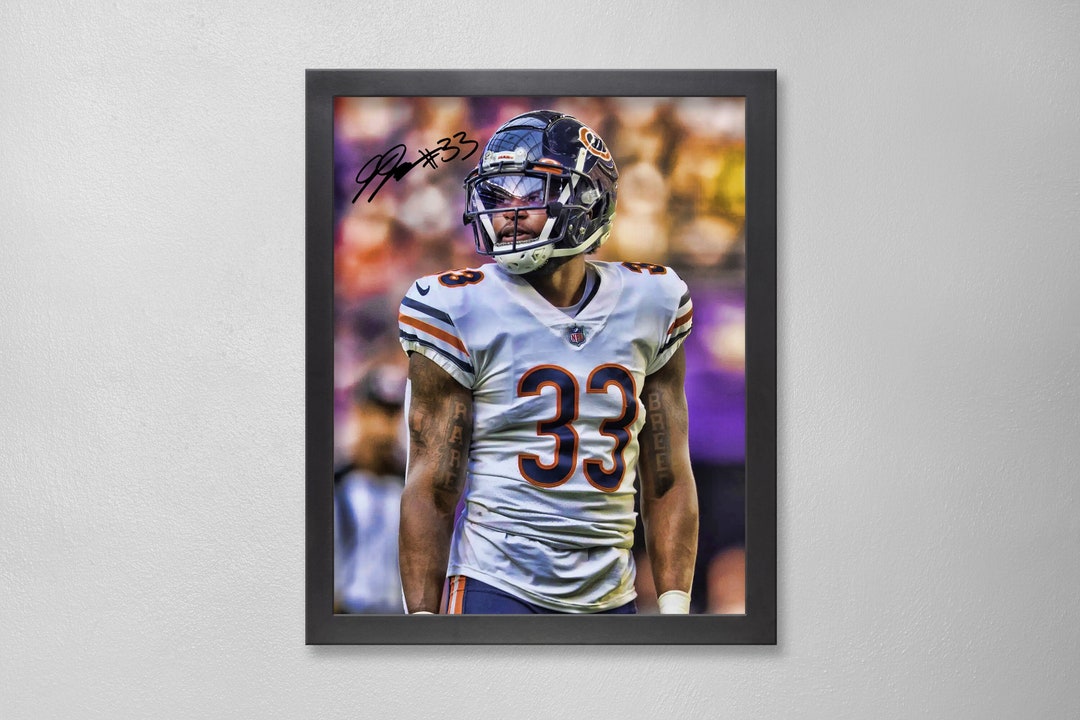 Jaylon Johnson Chicago Bears Poster Art Autographed NFL 4x6, 5x7, 8x10 ...