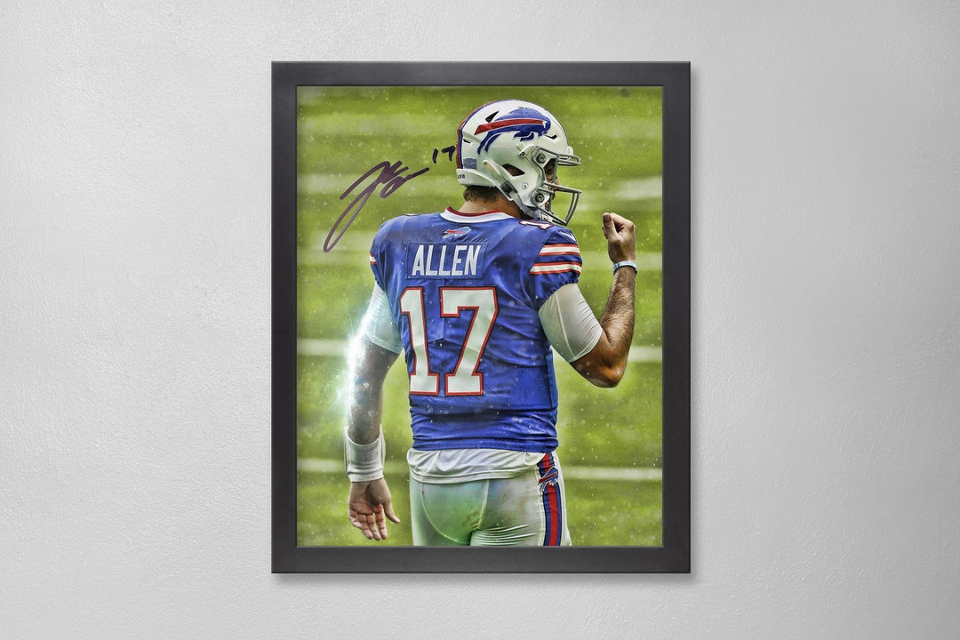 Josh Allen Buffalo Bills Poster Art Autographed NFL 4x6, 5x7, 8x10 ...