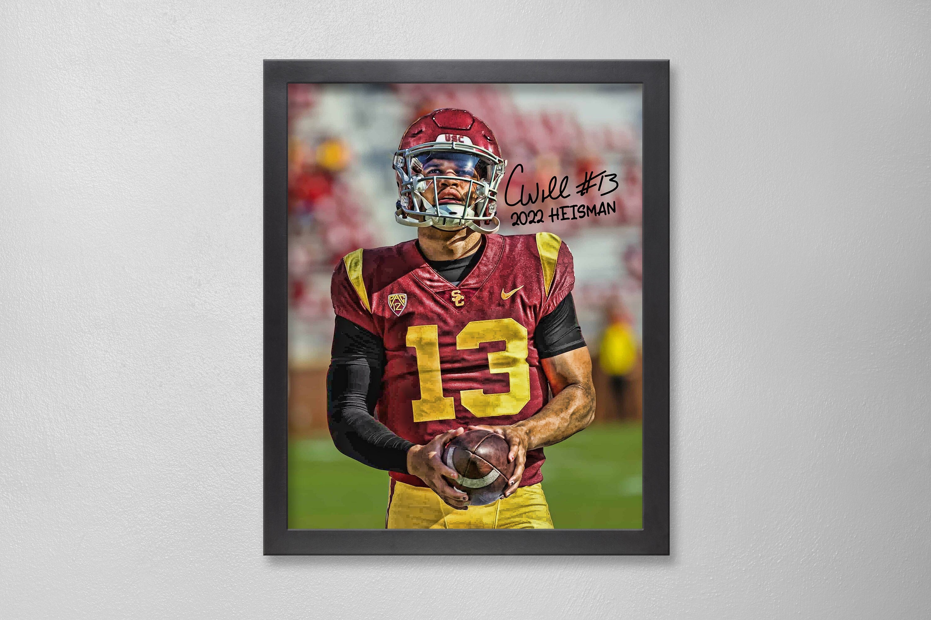 Caleb Williams USC Trojans Poster Art Autographed NCAA 4x6, 5x7, 8x10 ...