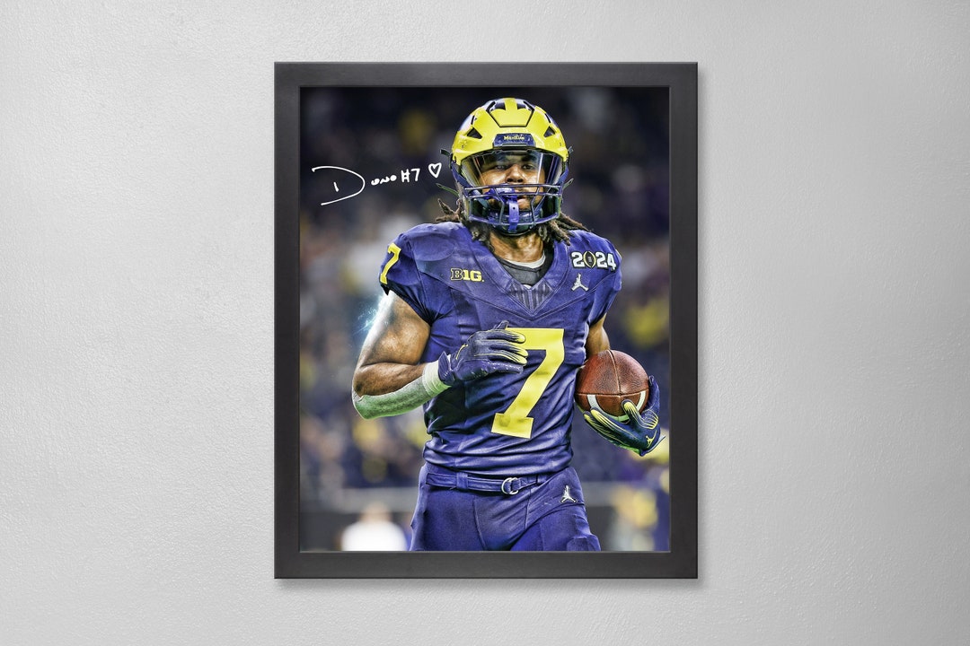 Donovan Edwards Michigan Wolverines Poster Art Autographed NCAA 4x6 ...