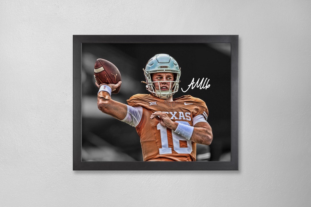 Arch Manning Texas Longhorns Poster Art Autographed NCAA 4x6, 5x7, 8x10 ...